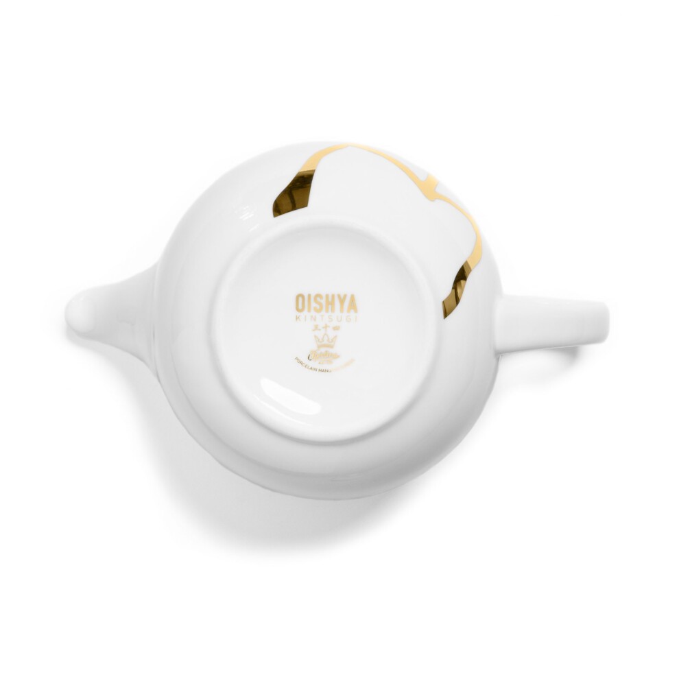 Kintsugi Collection Fine Bone China Porcelain Tea Pot - Oishya
