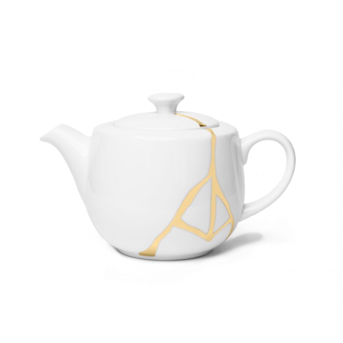 Kintsugi Collection Fine Bone China Porcelain Tea Pot - Oishya